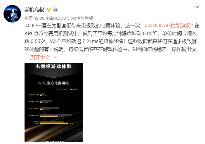 KPL官方比赛用机，iQOO3 5G带来电竞级游戏体验