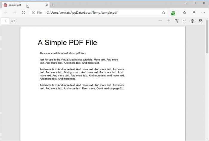Chromium Edge成为Windows 10中新的默认PDF阅读器