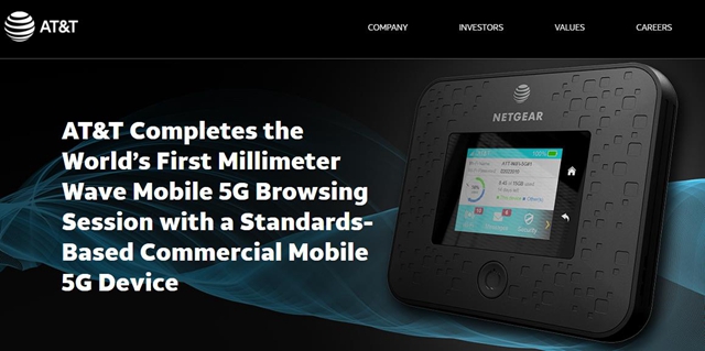 AT&T推出5G移动服务详情：数据流量定价低于4G