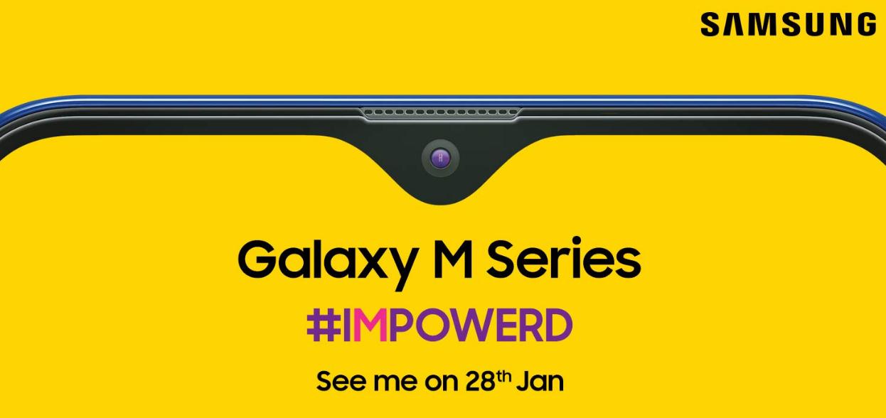 页面显示三星Galaxy M系列将于本月28日发布