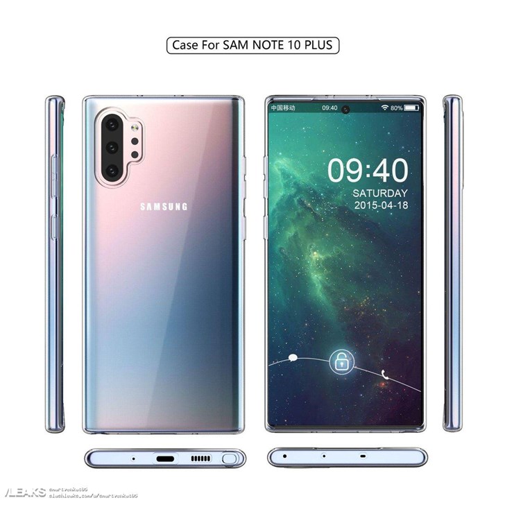 三星Galaxy Note 10 Pro带壳渲染图曝光