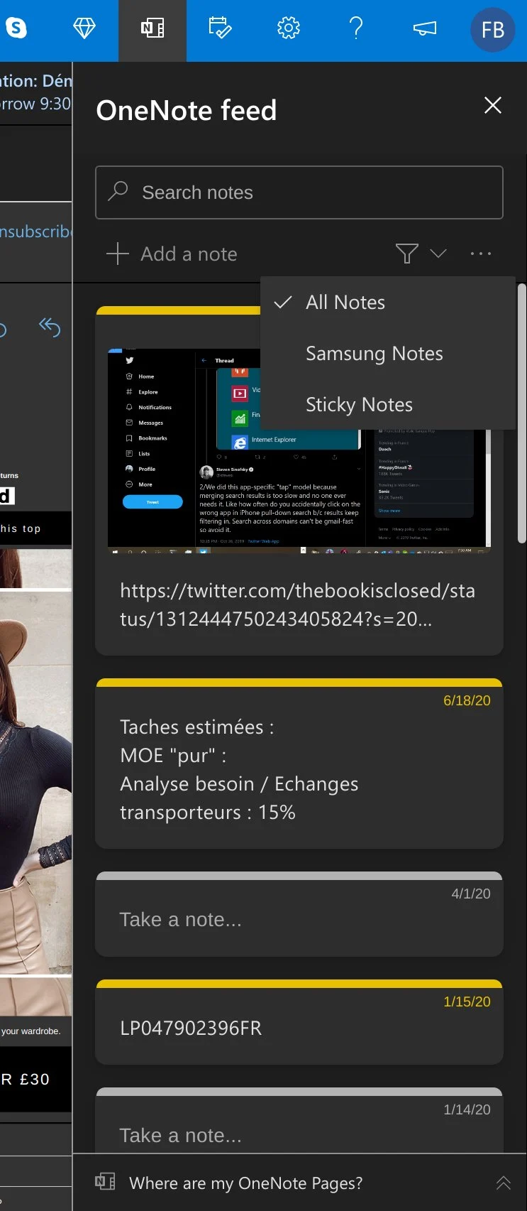 微软Outlook.com开始支持同步三星Notes笔记内容
