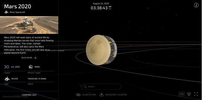 NASA新工具帮助人们追踪Mars 2020飞行情况